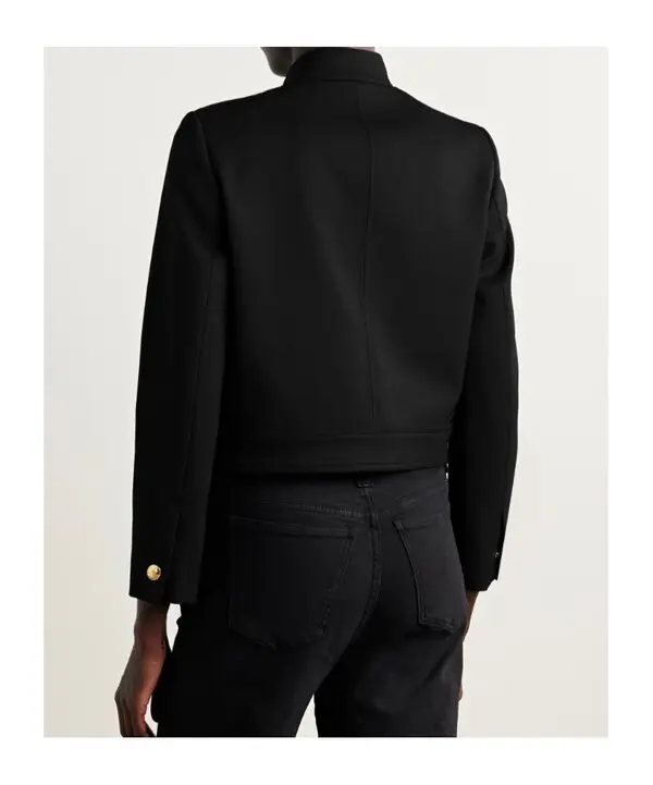 NILI LOTAN Hadley Cropped Wool-twill Jacket - Black