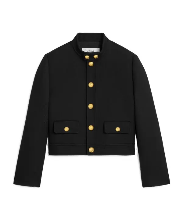 Celine Verneuil Jacket In Double Faced Wool Tricotine