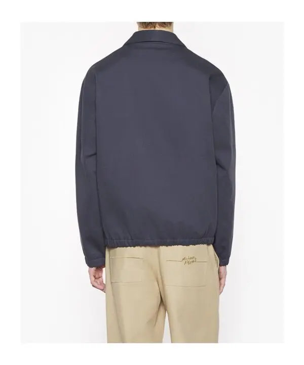 Maison Kitsuné Elasticated Zipped Blouson With Embroidered Fox Head