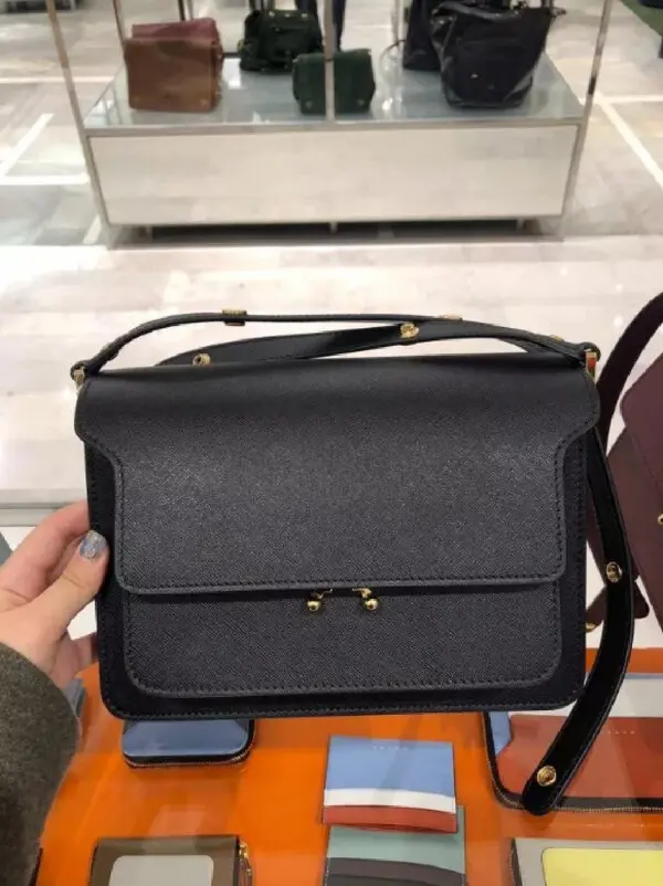 Marni Trunk Foldover Medium Shoulder Bag