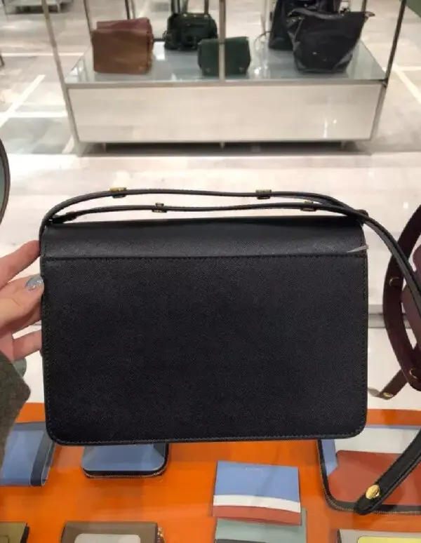 Marni Trunk Foldover Medium Shoulder Bag
