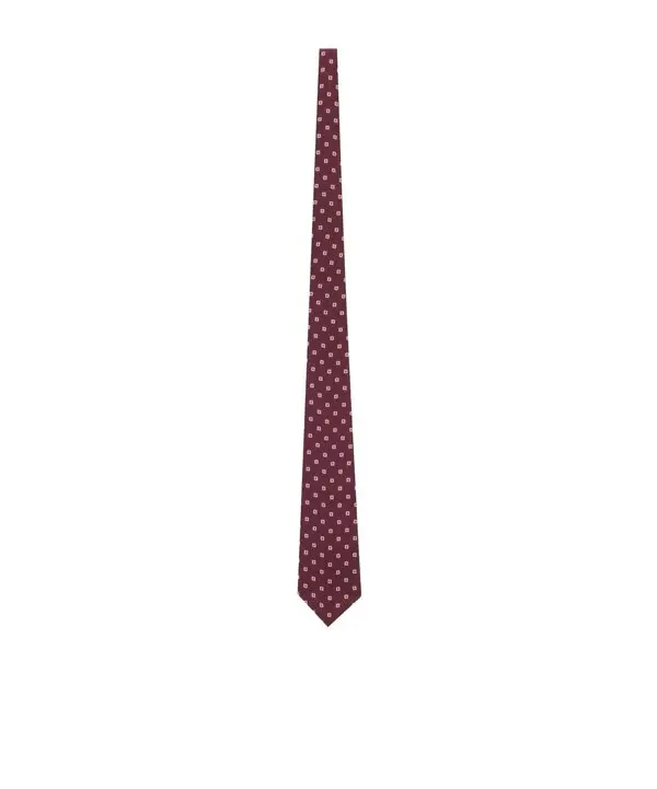 Saint Laurent Square Twill Wide Tie - Multi-color