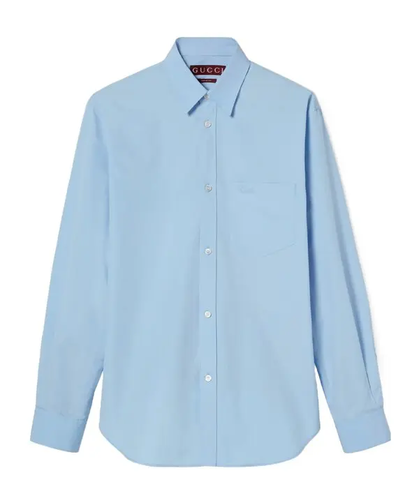 Gucci Logo Embroidered Long-sleeve Shirt