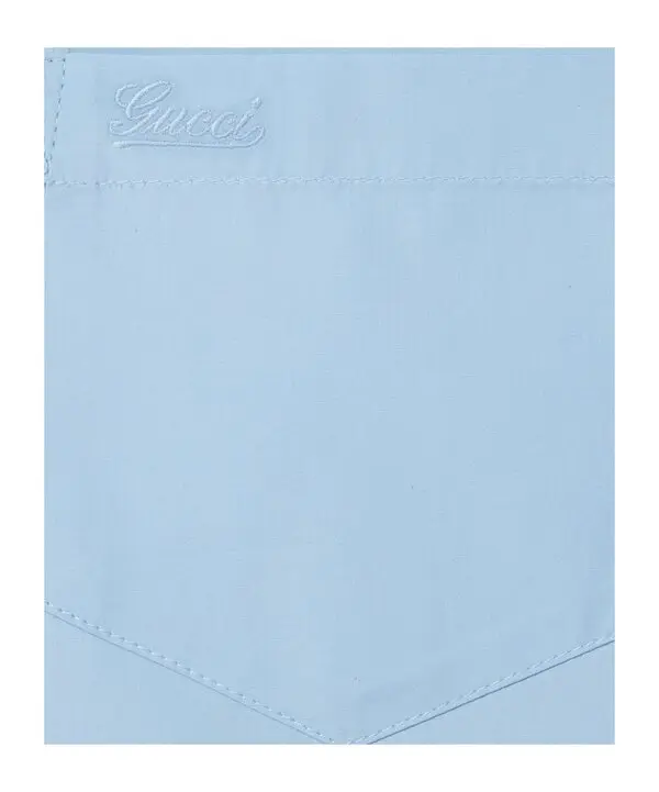 Gucci Logo Embroidered Long-sleeve Shirt