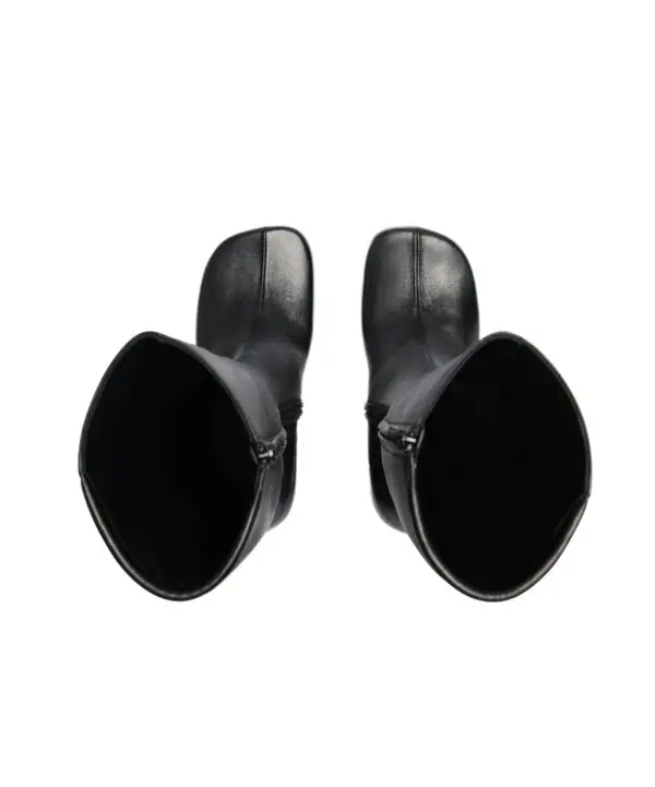 Balenciaga Scholl Square Toe Knee High Boots With Inner Zip