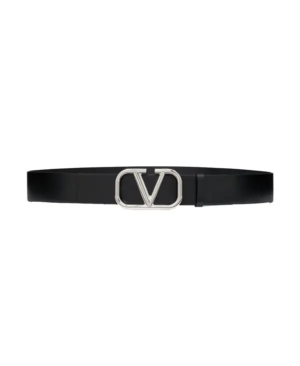 Valentino Garavani Vlogo Signature Buckle Belt - Black