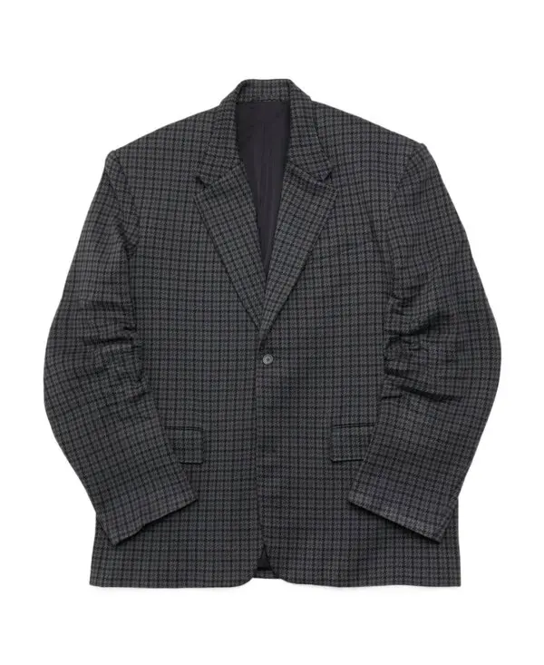 Balenciaga Checkered Tailored Knit Jacket