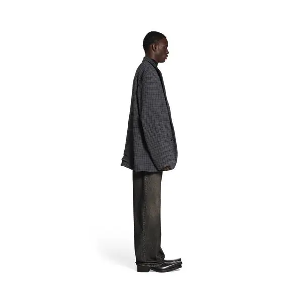 Balenciaga Checkered Tailored Knit Jacket