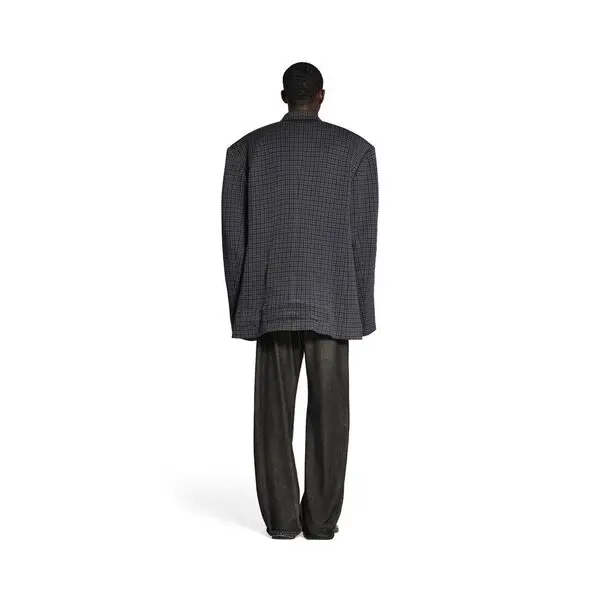 Balenciaga Checkered Tailored Knit Jacket