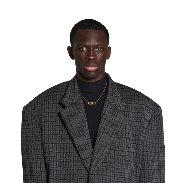 Balenciaga Checkered Tailored Knit Jacket