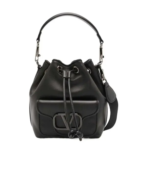 Valentino Garavani Vlogo Signature Drawstring Bucket Bag
