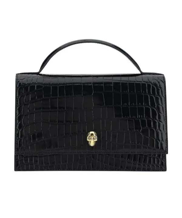 Alexander McQueen Embossed Skull Motif Shoulder Bag