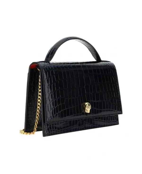 Alexander McQueen Embossed Skull Motif Shoulder Bag