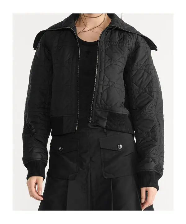 Dior Quilted Cotton Jacket With Bee Embroidery