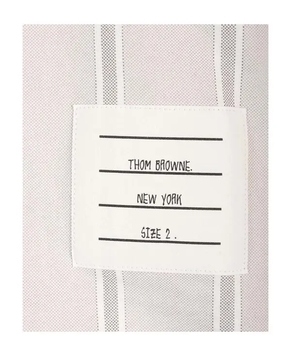 Thom Browne Rwb Striped Long-sleeved Shirt