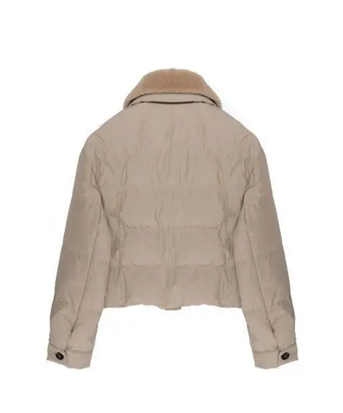 Brunello Cucinelli Long Sleeve Cotton-padded Jacket With Classic Collar