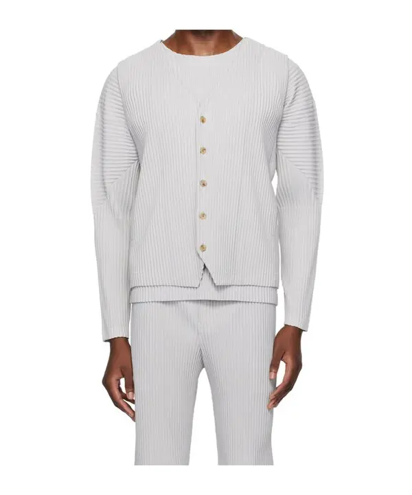 Issey Miyake Pleated V-neck Vest