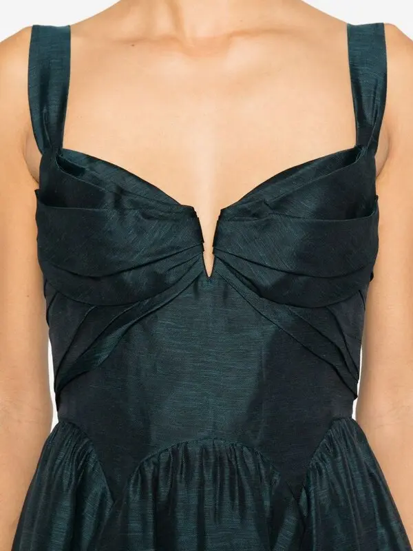 Zimmermann Rebellion Drape Midi Dress - Teal