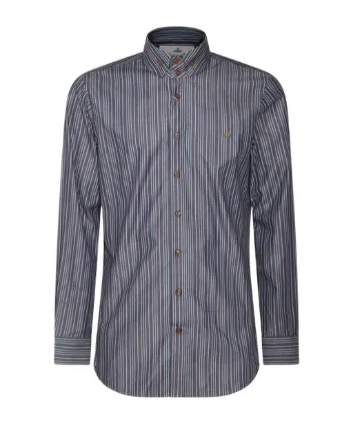 VIVIENNE WESTWOOD Logo Embroidered Striped Shirt