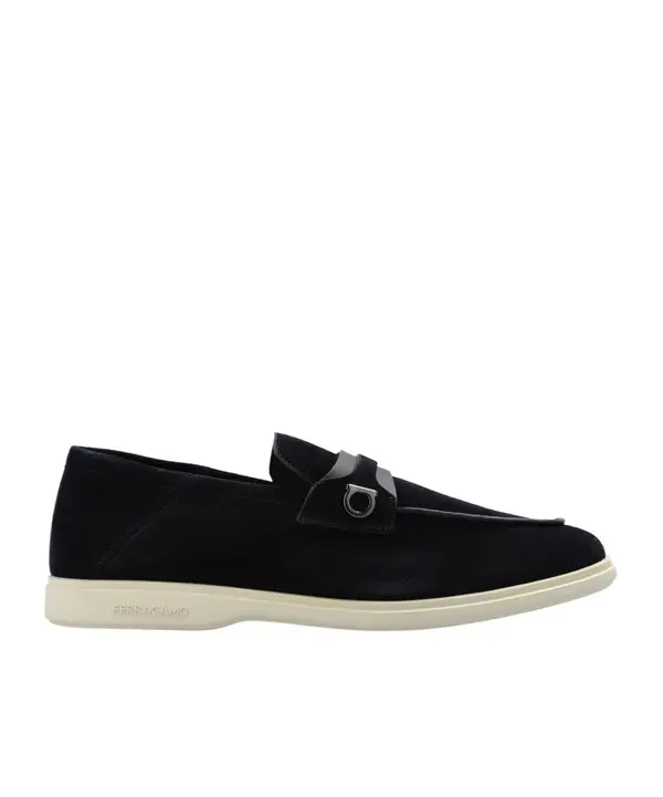 FERRAGAMO Gancini Loafers - Black