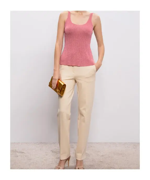 TWINSET Ribbed Scoop-neck Knitted Top