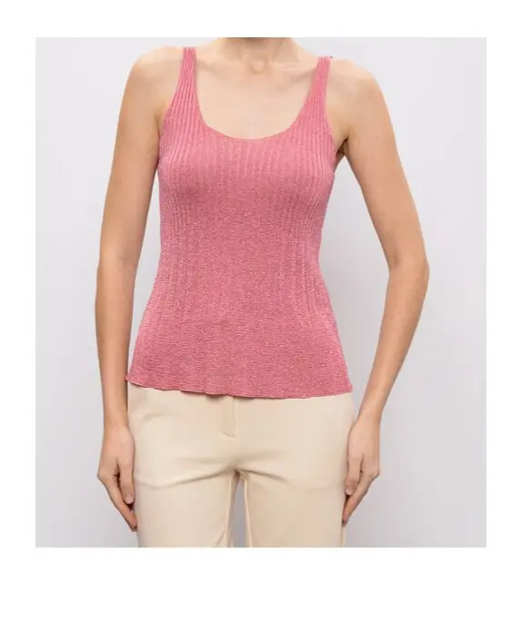 TWINSET Ribbed Scoop-neck Knitted Top
