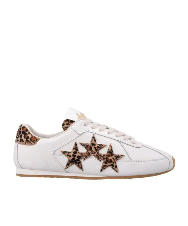 Amiri Leopard Star Lace-up Sneakers - White