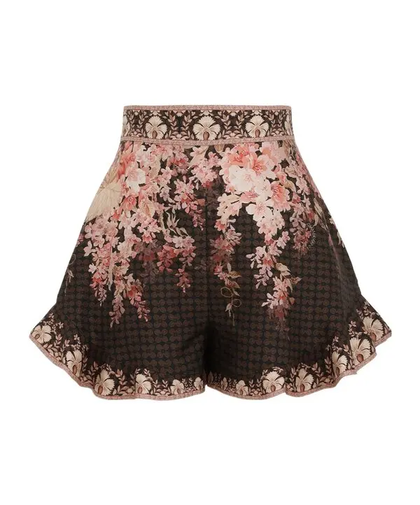 Zimmermann Illuminate Floral Printed Flutter Shorts