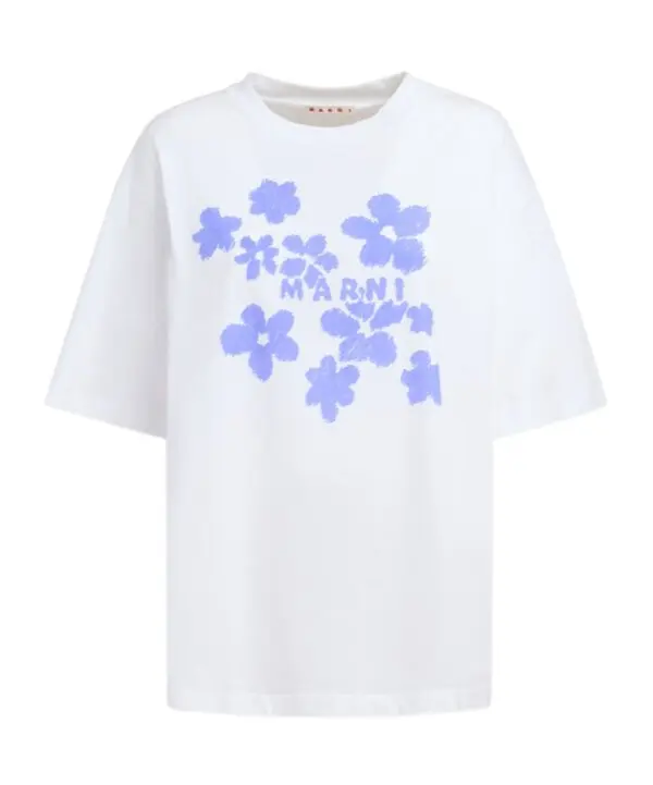 Marni Floral Print Crewneck T-shirt