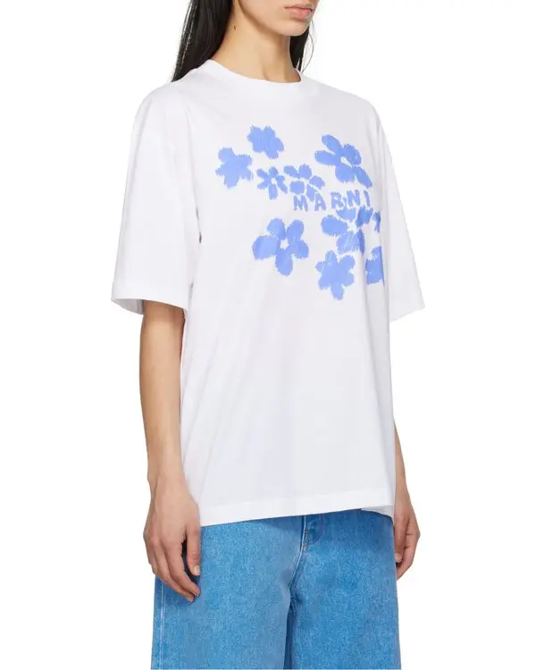 Marni Floral Print Crewneck T-shirt