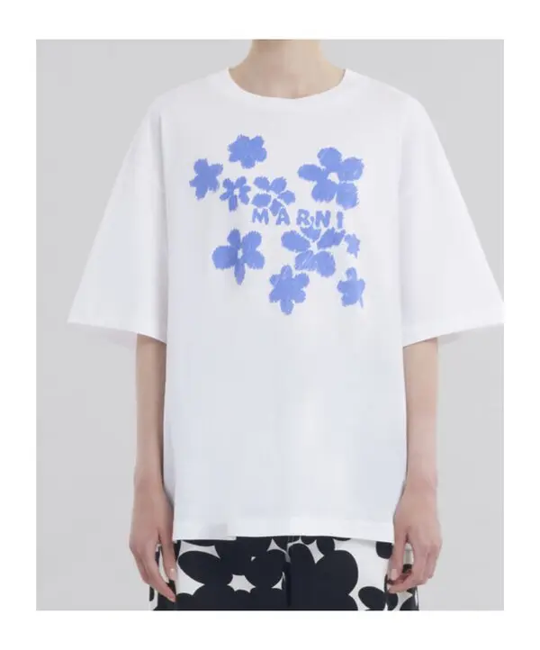 Marni Floral Print Crewneck T-shirt