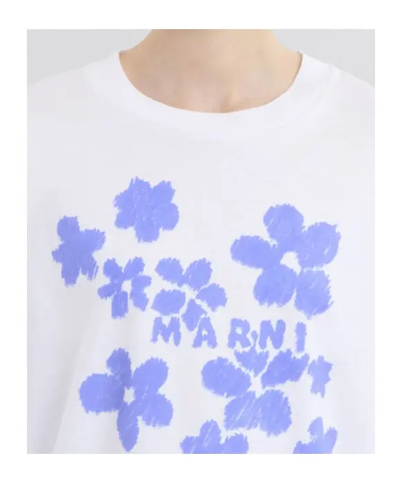 Marni Floral Print Crewneck T-shirt