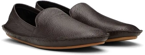 THE ROW Round-head Flat - Lacquer Brown