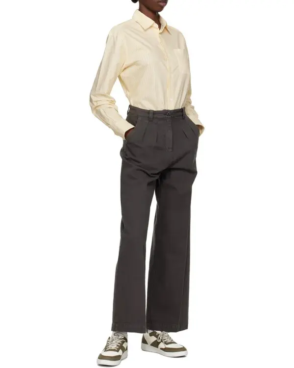 A.p.c. High-waisted Pleated Relaxed Trousers