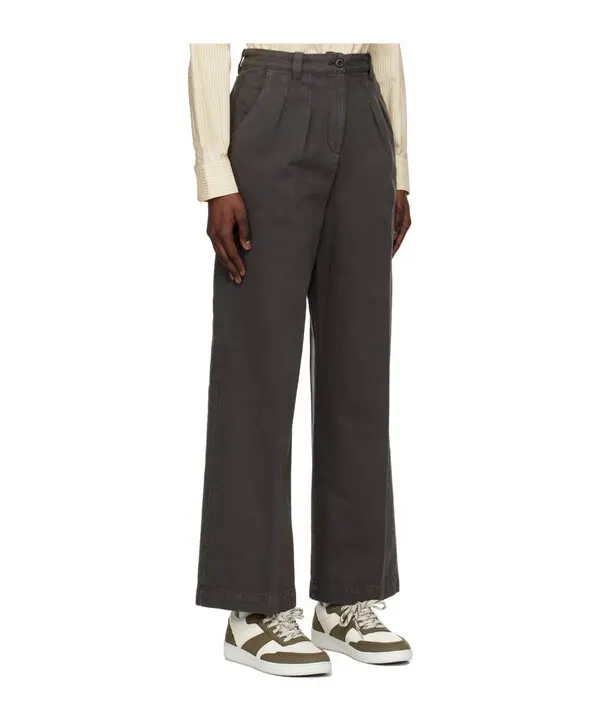 A.p.c. High-waisted Pleated Relaxed Trousers