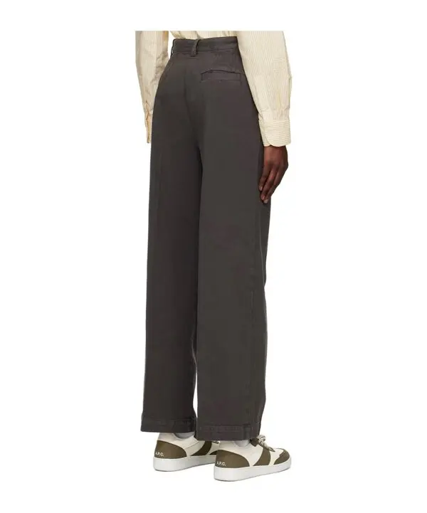 A.p.c. High-waisted Pleated Relaxed Trousers