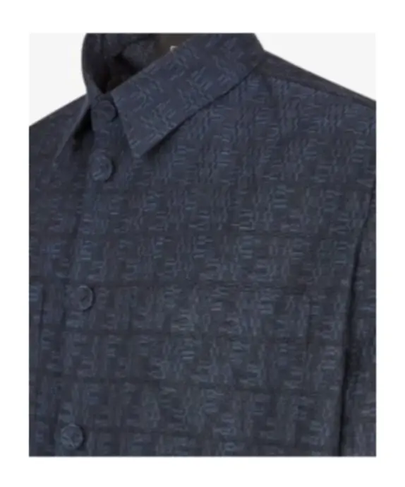 Fendi Ff Pattern Lapel Casual Jacket