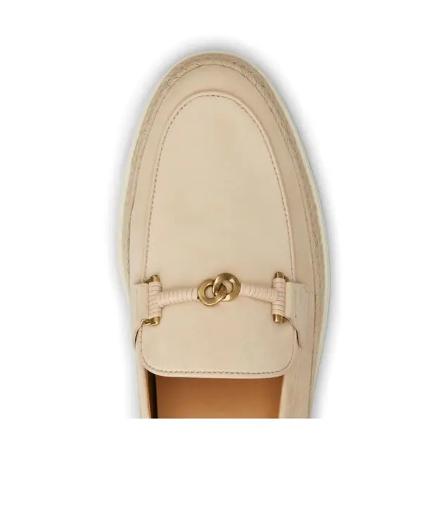 TOD'S Gomma Slip-on Loafers With Double T Metal Ring - Beige