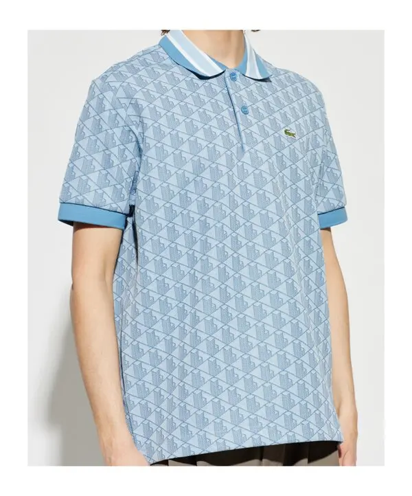 Lacoste Geometric Knit Polo Shirt