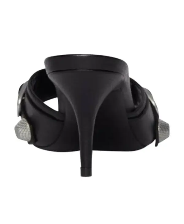 Balenciaga Cagole Heeled Sandals - Black
