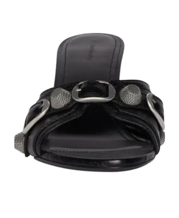 Balenciaga Cagole Heeled Sandals - Black