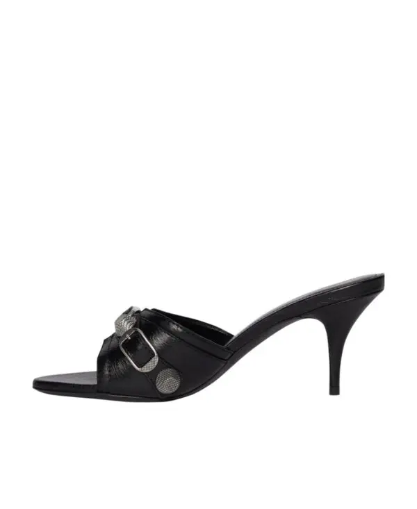 Balenciaga Cagole Heeled Sandals - Black