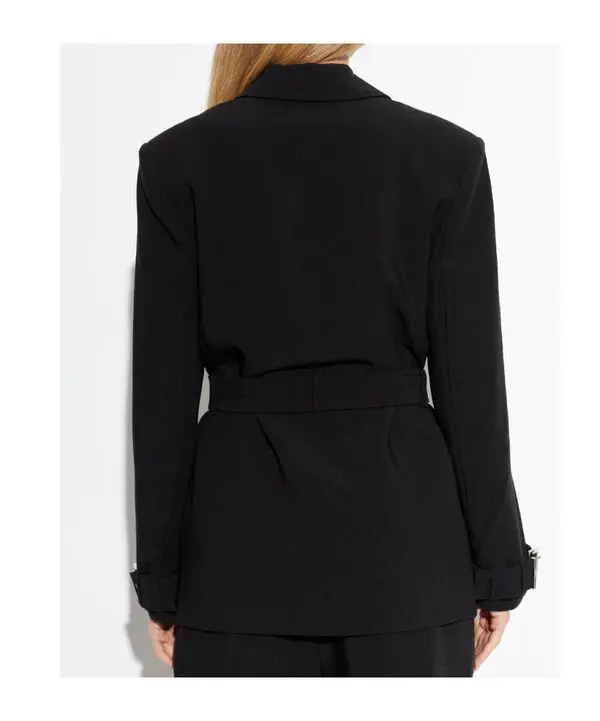GANNI Notched Lapel Belted Jacket