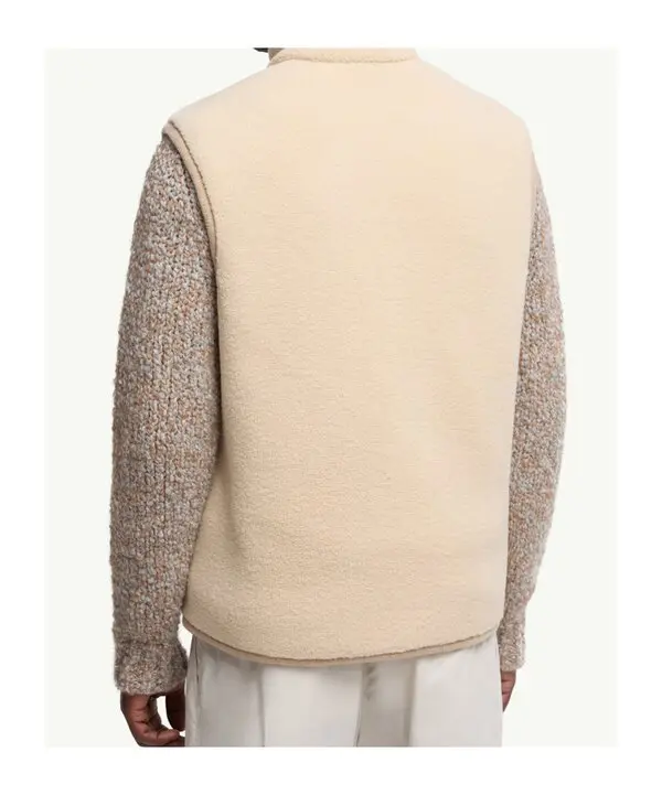 Moncler Logo Patch Zip-up Teddy Gilet
