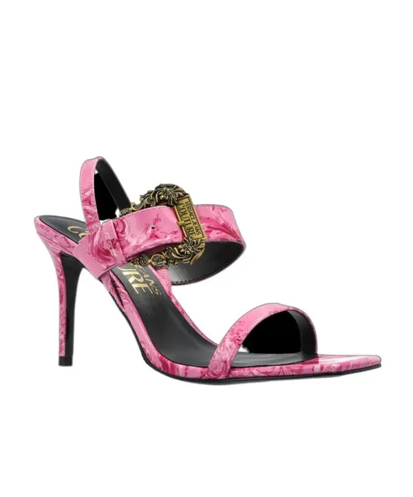Versace Barocco Buckle Heeled Sandals