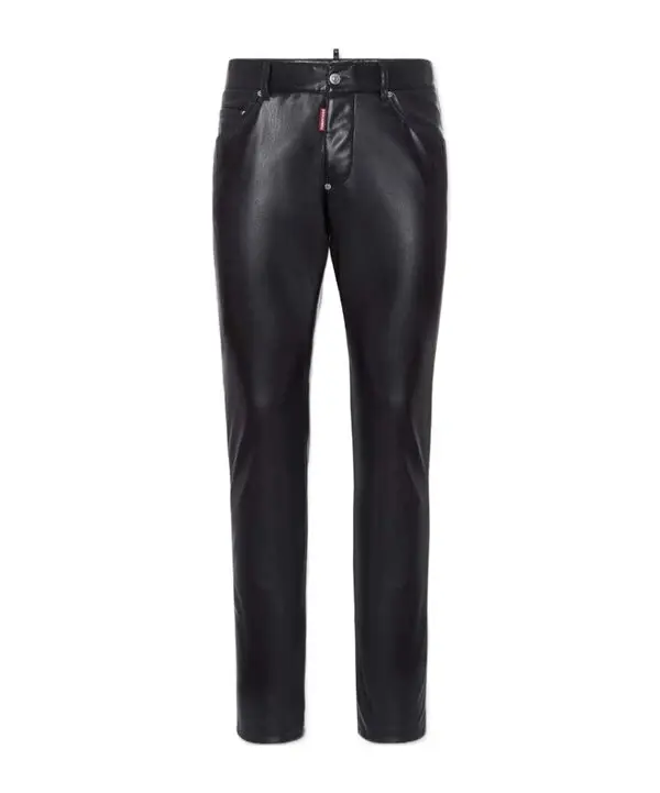 Dsquared2 Cool Guy Straight Leg Coated Trousers - Black