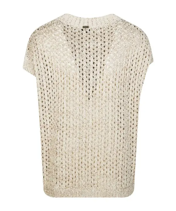 Herno Open-stitch Crewneck Knitted Top