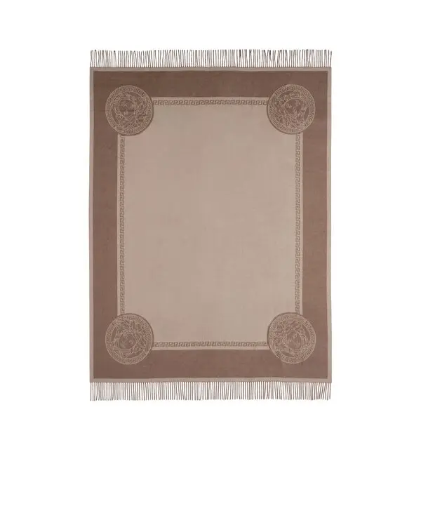 Versace Icon Brushed Blanket - Brown