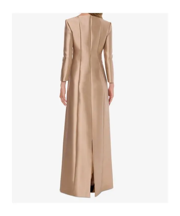 Alberta Ferretti Long-sleeved Mikado Evening Gown