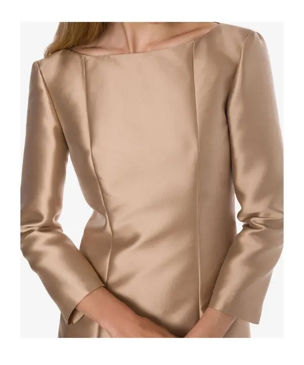 Alberta Ferretti Long-sleeved Mikado Evening Gown